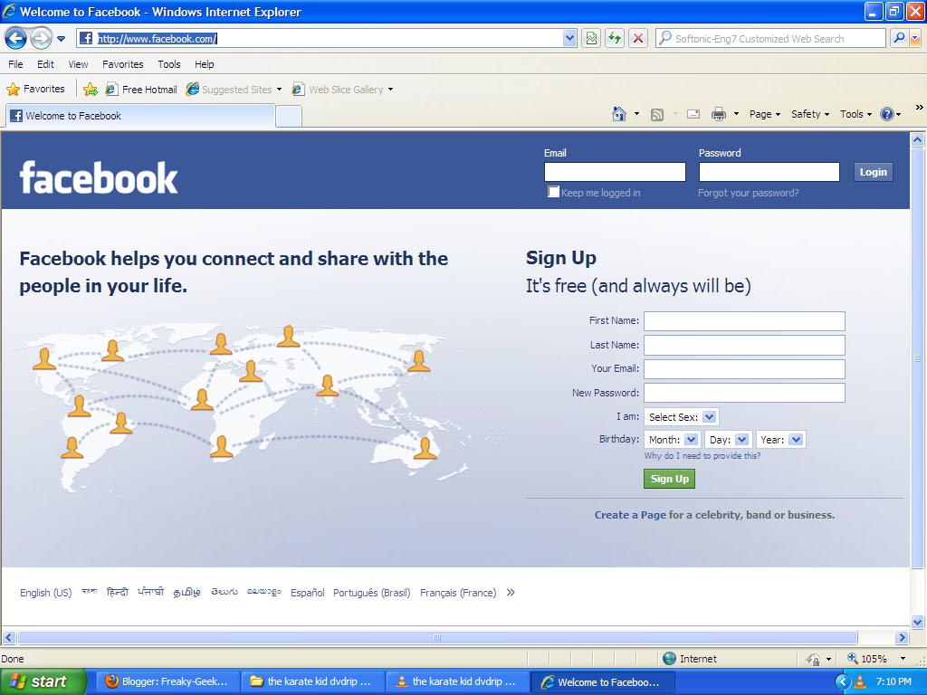 Freaky-Geek: The Facebook Home Page