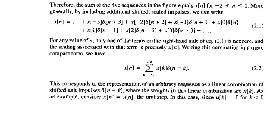 The Convolution Sum: Discrete-Time LTI Systems
