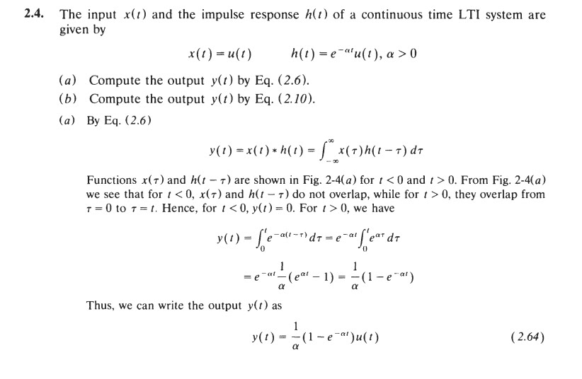 Convolution Integral Examples