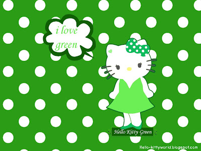 Hello Kitty World: Hello Kitty-Green Wallpeper