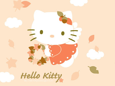 Hello Kitty World: Hello Kitty-Orange Wallpeper