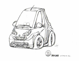 heart in art: Brabus Ultimate 112 (Smart fortwo) Cartoon Drawing