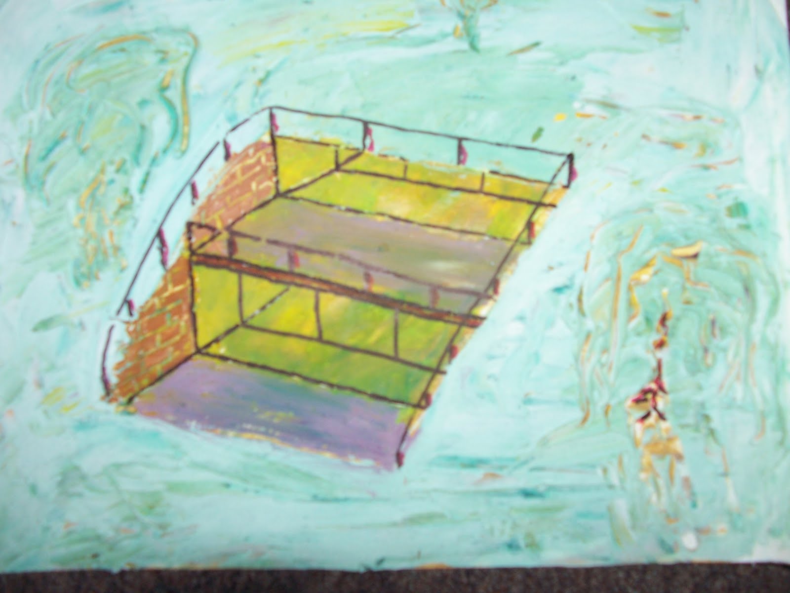 underground shanty: drawing of underground house