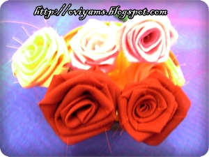 Oviyam Art & Crafts: Making Beautiful Fabric Roses