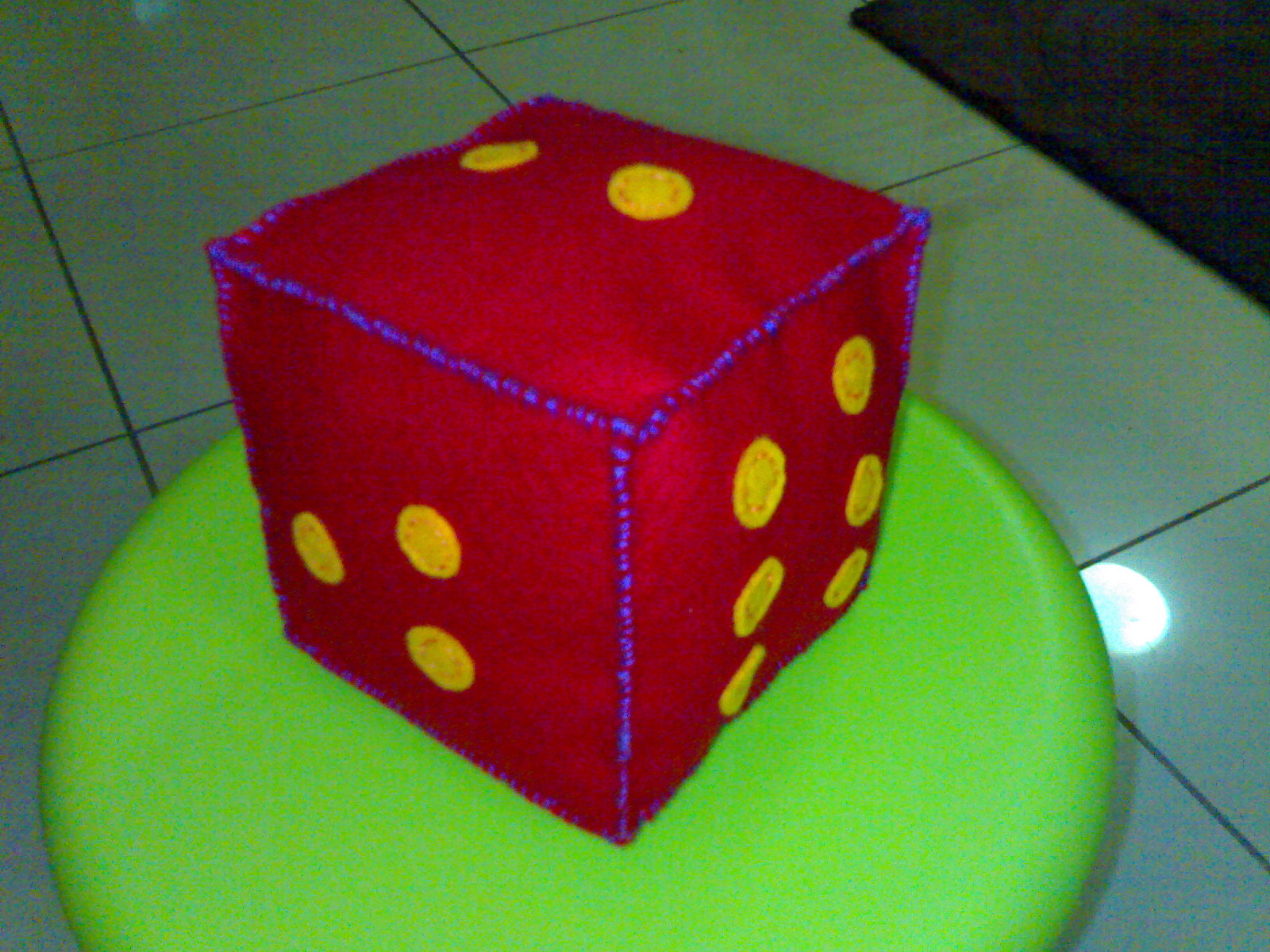 A Little Learning For Two: Giant felt dice