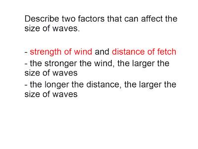 Geography & Cartoon Blog: Coast - Factors Affecting Wave Size