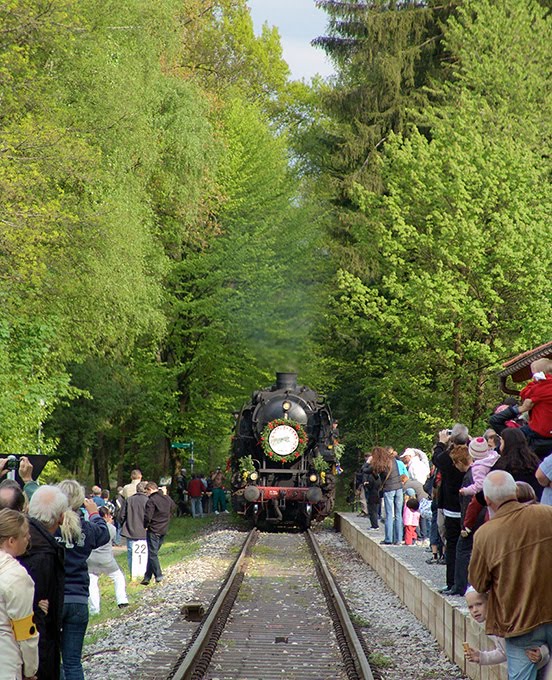 Welzheimer Impressionen: Die Waldbahn Haltestelle "Tannwald"