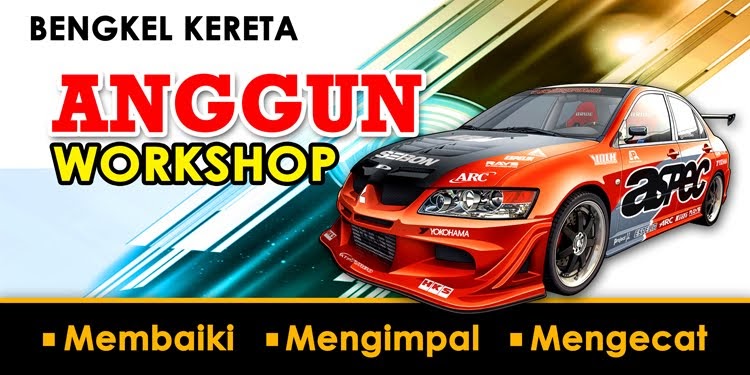 Contoh Banner Bengkel Kereta Benropsilva