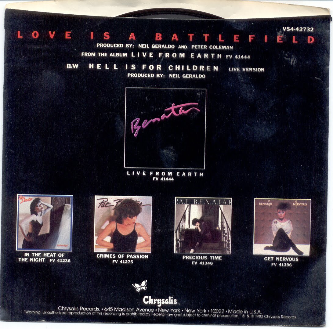 Picture Sleeves A Go Go!: Pat Benatar