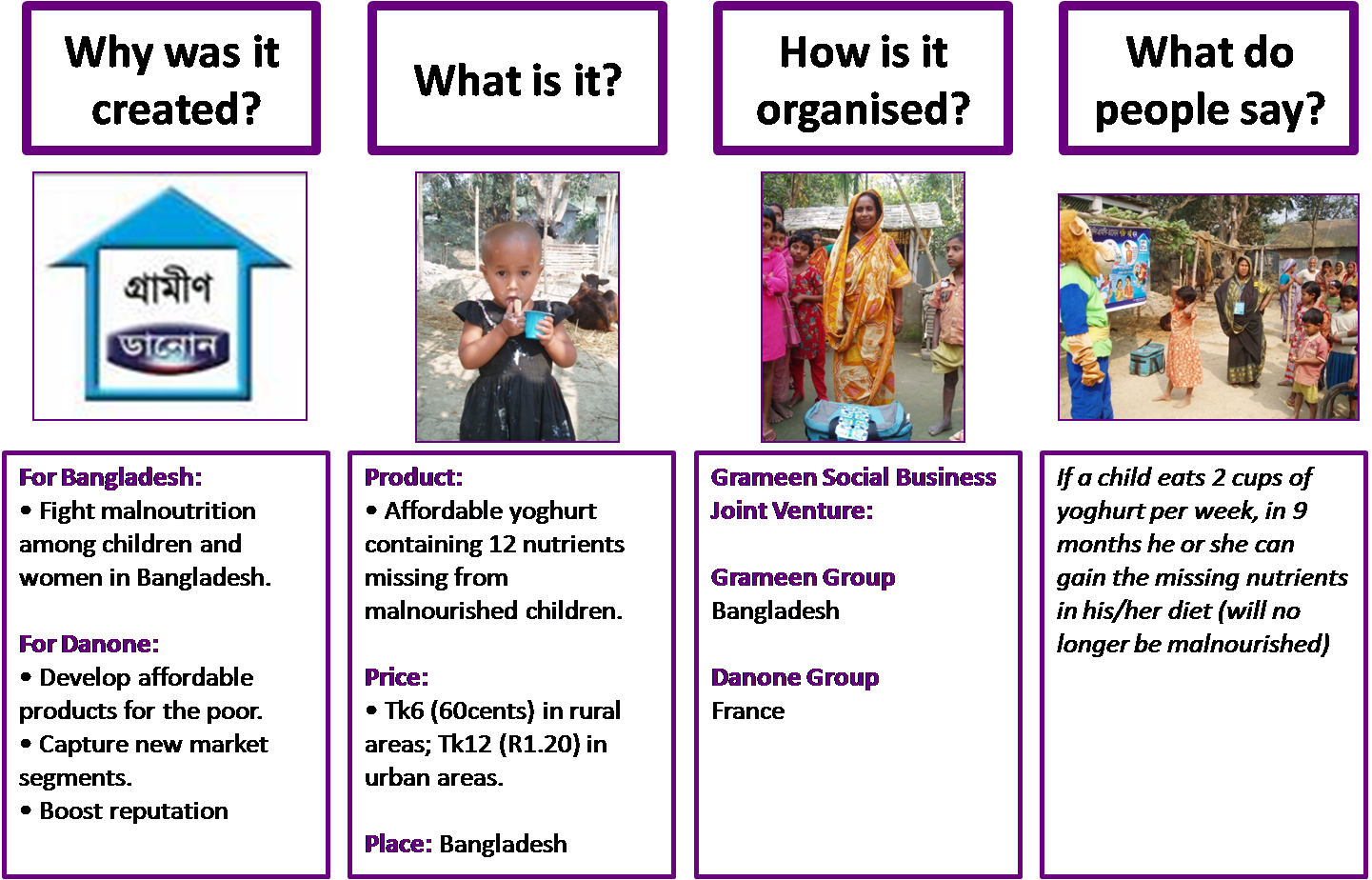 Thinking aloud: A social business example: Grameen Danone