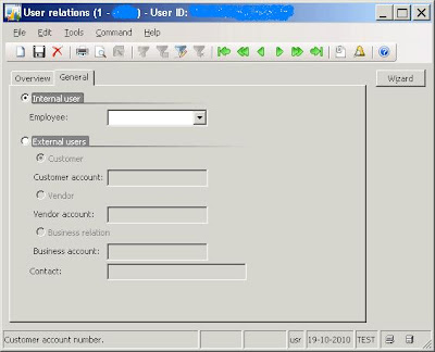 Dynamics Ax Live: How to link an Ax user id to an employee