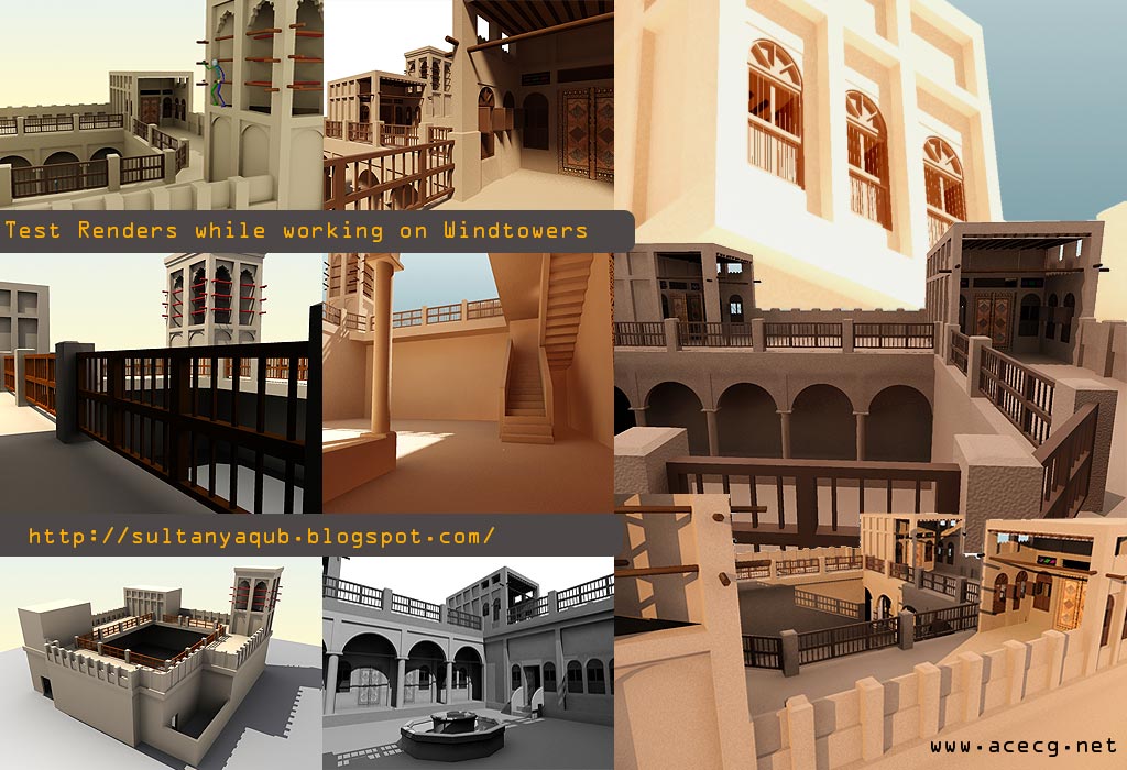 Sultan Yaqub: Architechtural Visualization Bahraini Traditional House