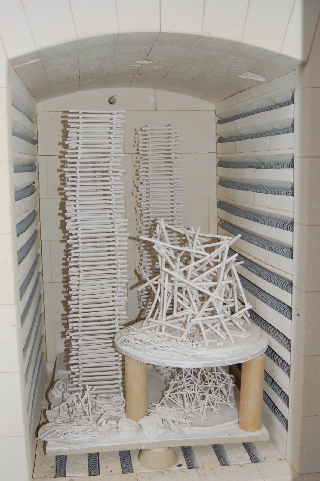 the peripatetic nomad: Stick structures made from clay