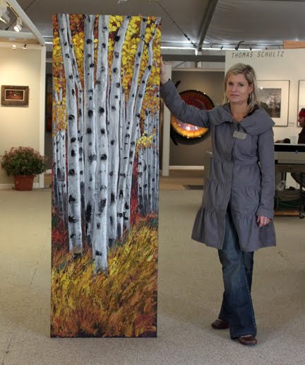 Aspen Paintings by Contemporary Aspen Artist Jennifer Vranes, Birch ...