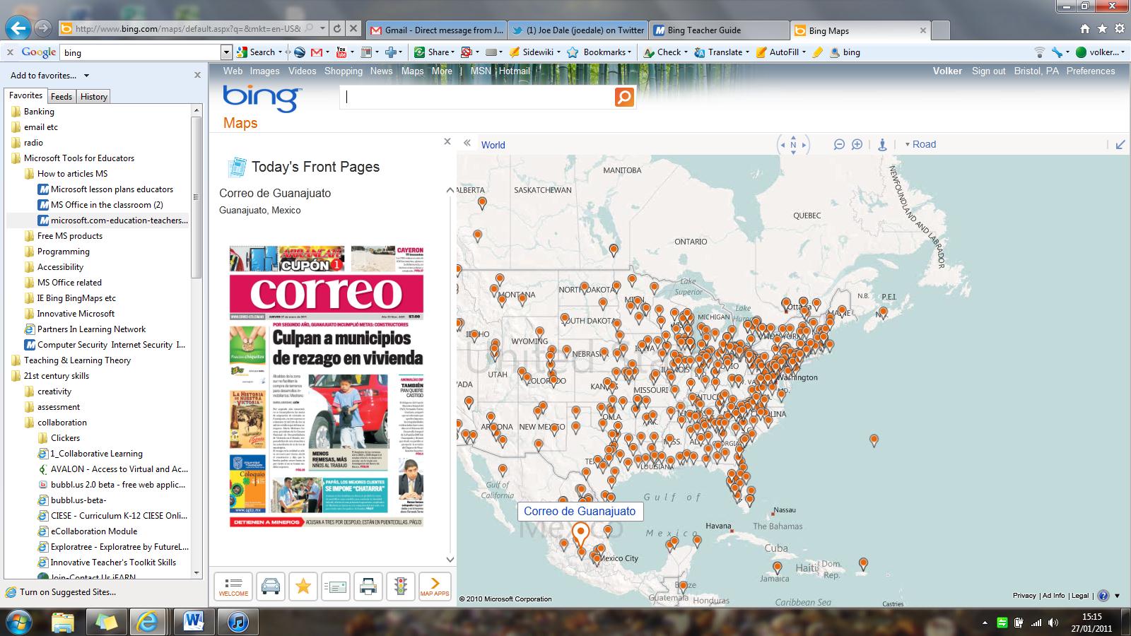 iNSPiRiNG LEARNiNG: Bing Maps Apps - news headlines around the world!