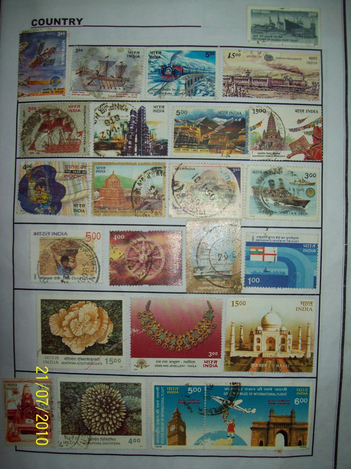 Rare postal stamps & Old Coins: Stamps of India's Achivements