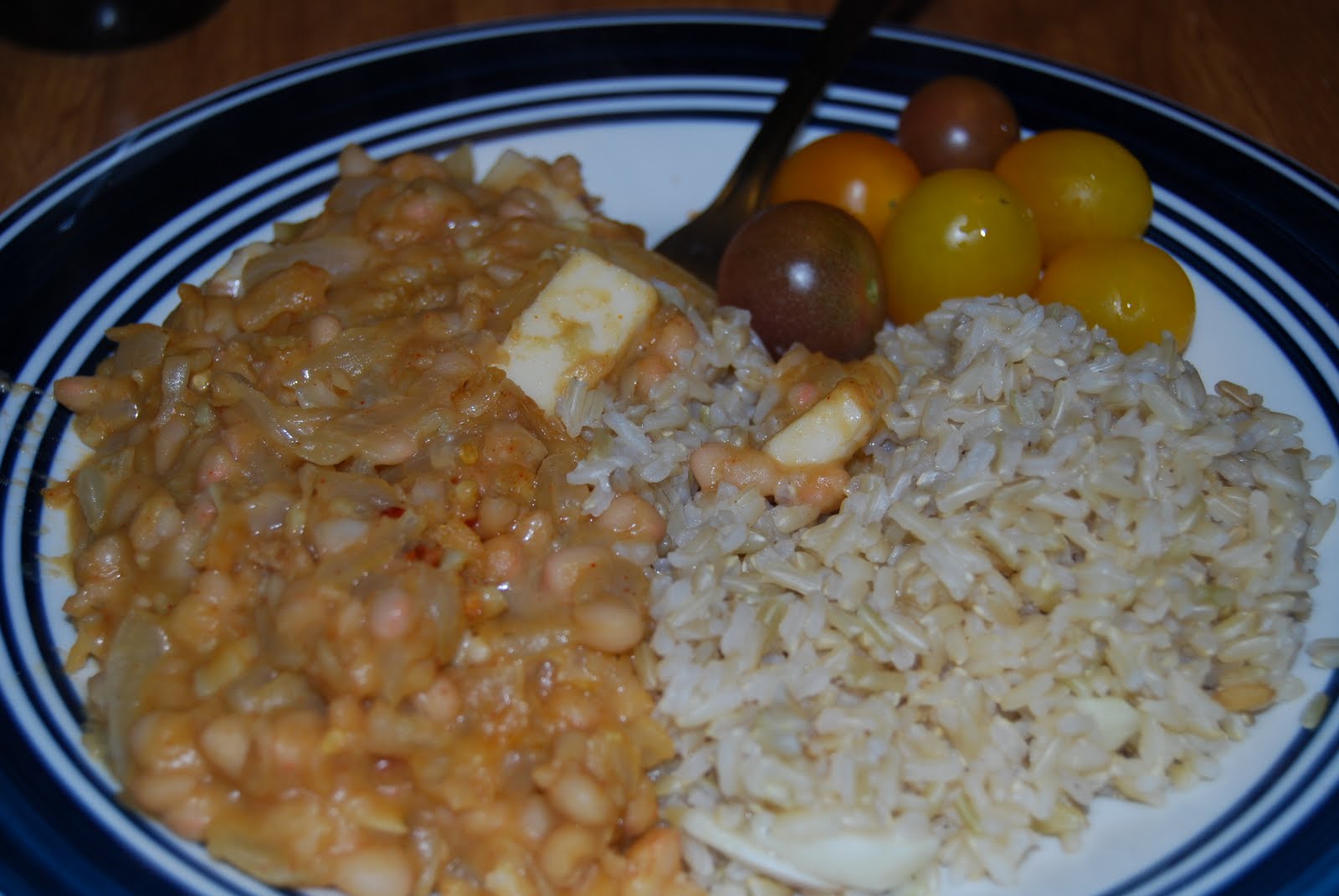 Vegan Dinners for One: Navy Bean Mash with Rice