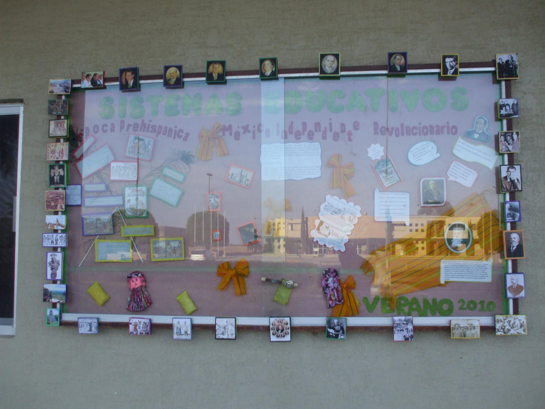 Miriam: fotos del periodico mural; sistemas educativos