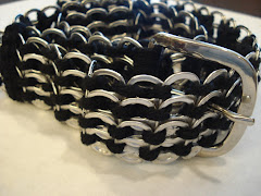 Instructions to make a belt using recycled pop tabs