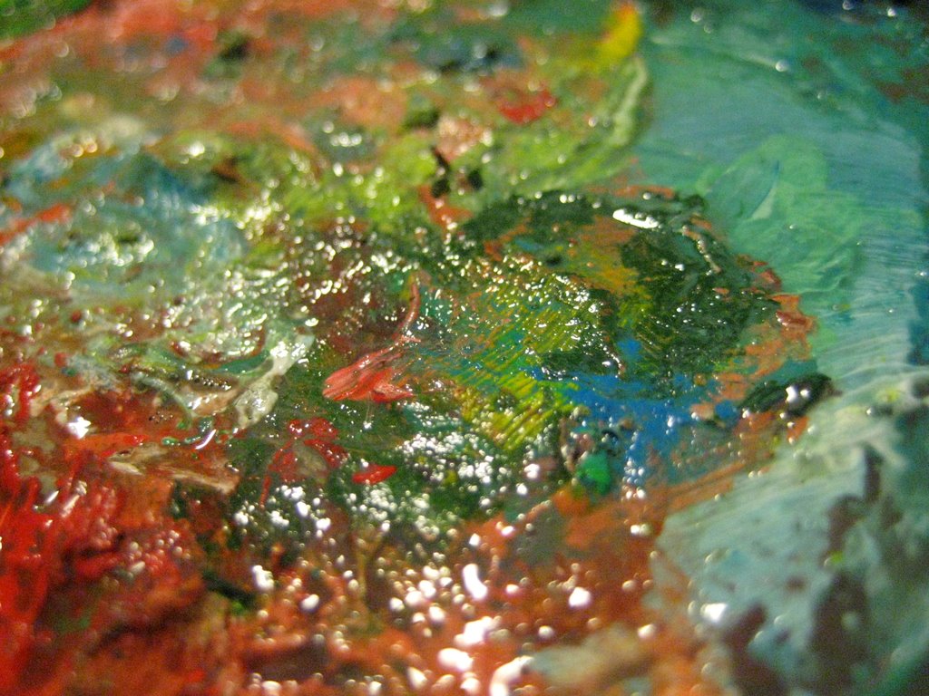 invert this space: paint splodges