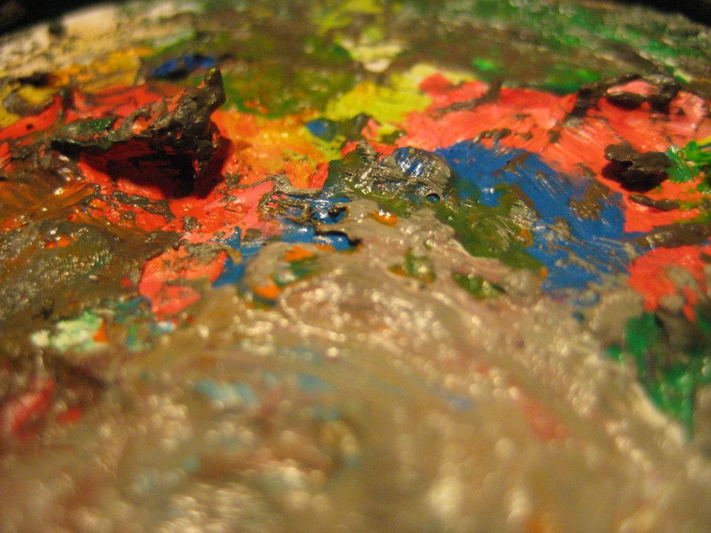 invert this space: paint splodges