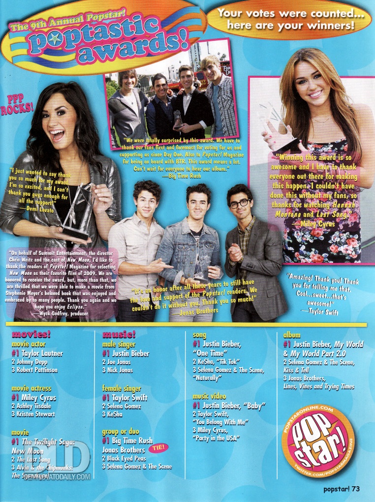 Demi Lovato News: Popstar August 2010 Magazine Scans- Demi Lovato