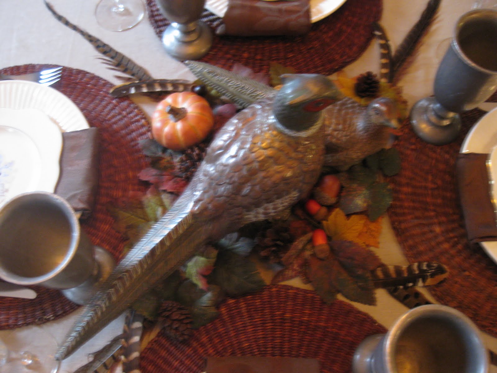 Mid-Atlantic Martha: Tablescape Thursday - Pheasant Fall