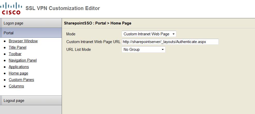 Cisco Network Admin: Single Sign on with Cisco SSL VPN and Sharepoint