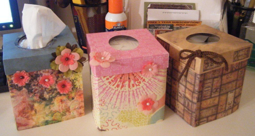crEATive hAYes crEATions: Tissue box covers..my craft of the week, or ...
