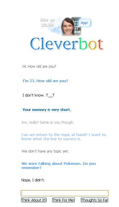 ~New Corners---: Meet Cleverbot