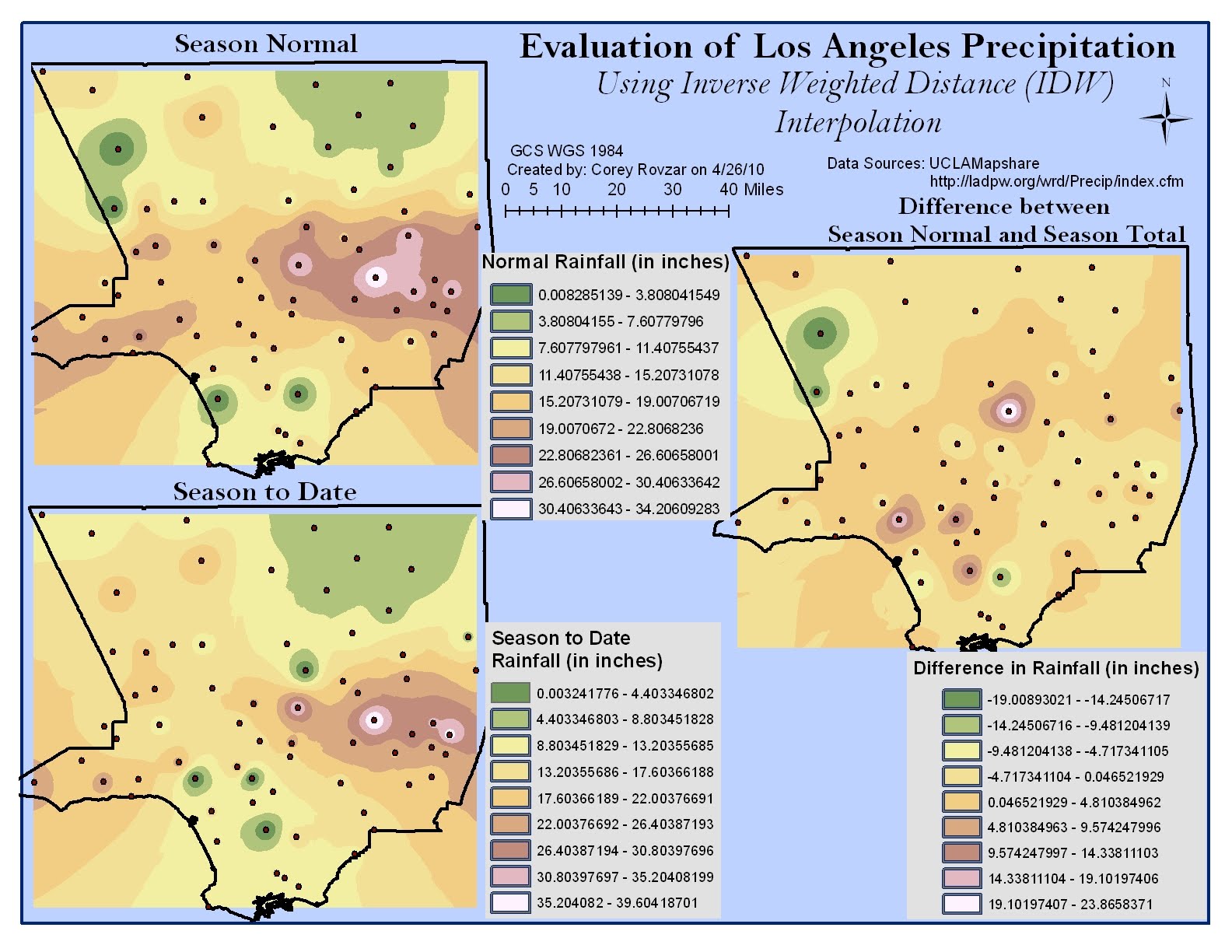 Inverse Distance Weighted Interpolation Based On Weighted Sample Point