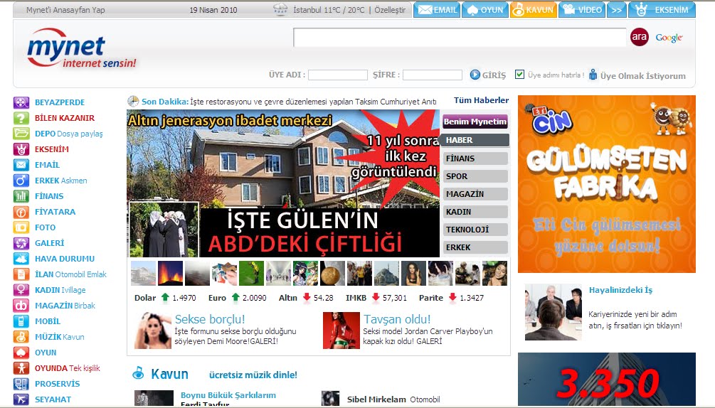 Yelda'nın Tuvali: MYNET: Türkiye'nin İlk Portalı
