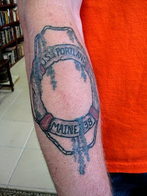 Strange Maine: U.S.S. Portland Maine tattoo