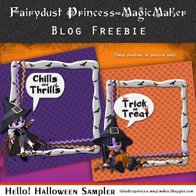 magicmaker-scraps: First Scrap Kit for October: Hello! Halloween & Sampler Freebie