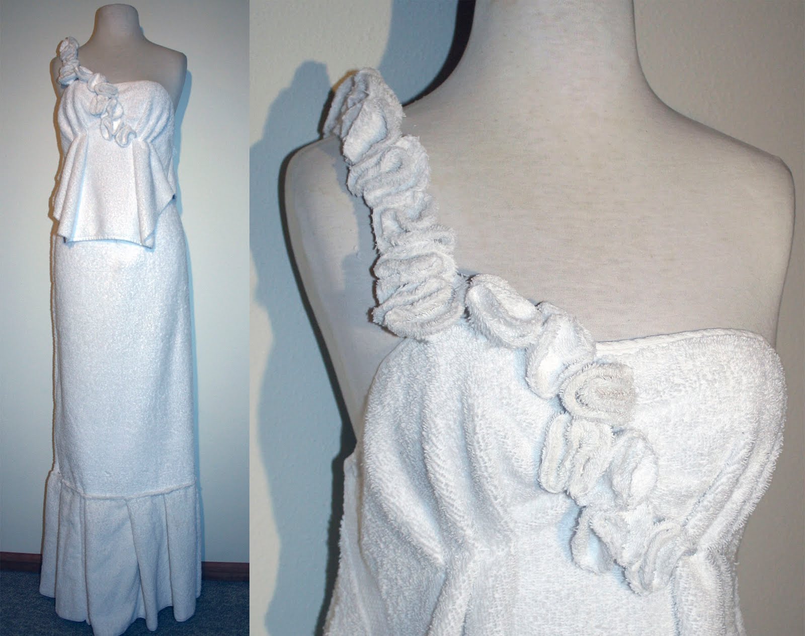 A P A r t B l o g: A Dress... made out of TOWELS