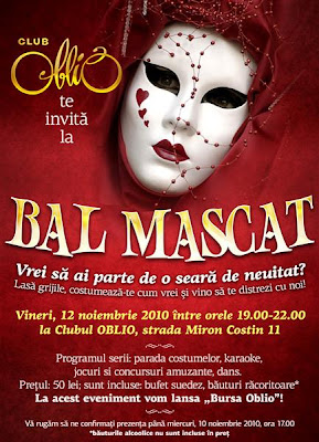 Inima Bacăului: Bal Mascat la Club Oblio