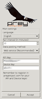 Acerca de Ubuntu: Configurar Prey (rastrear tu pc robada)