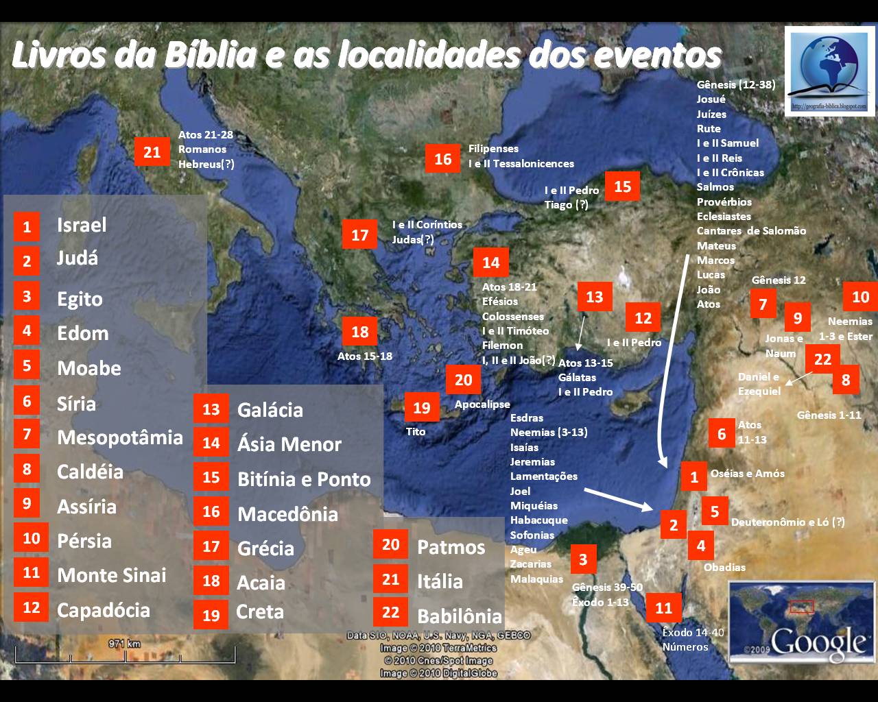 História E Geografia Bíblica Mapa Livros Da Bíblia Nos Locais De Evento