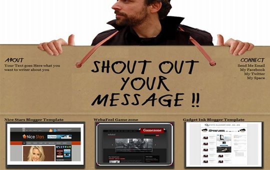 Free Wordpress Funny White Black Web2.0 Theme