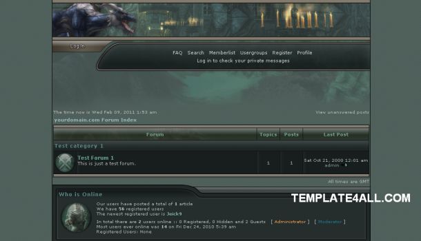 GuildWars Game Phpbb Theme Template