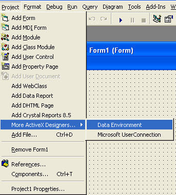 How to Add Data Enviroment in Vb6 ~ Codes-47