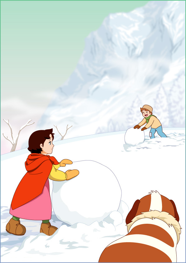 IMAGENES DE HEIDI PARA IMPRIMIR GRATIS:HEIDI Y PEDRO JUGANDO A HACER ...
