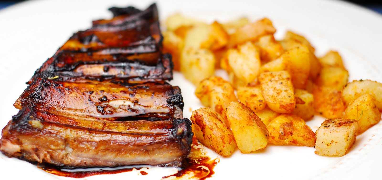 De mi mesa: Costillar de Cerdo Agridulce con Papas al Merquén