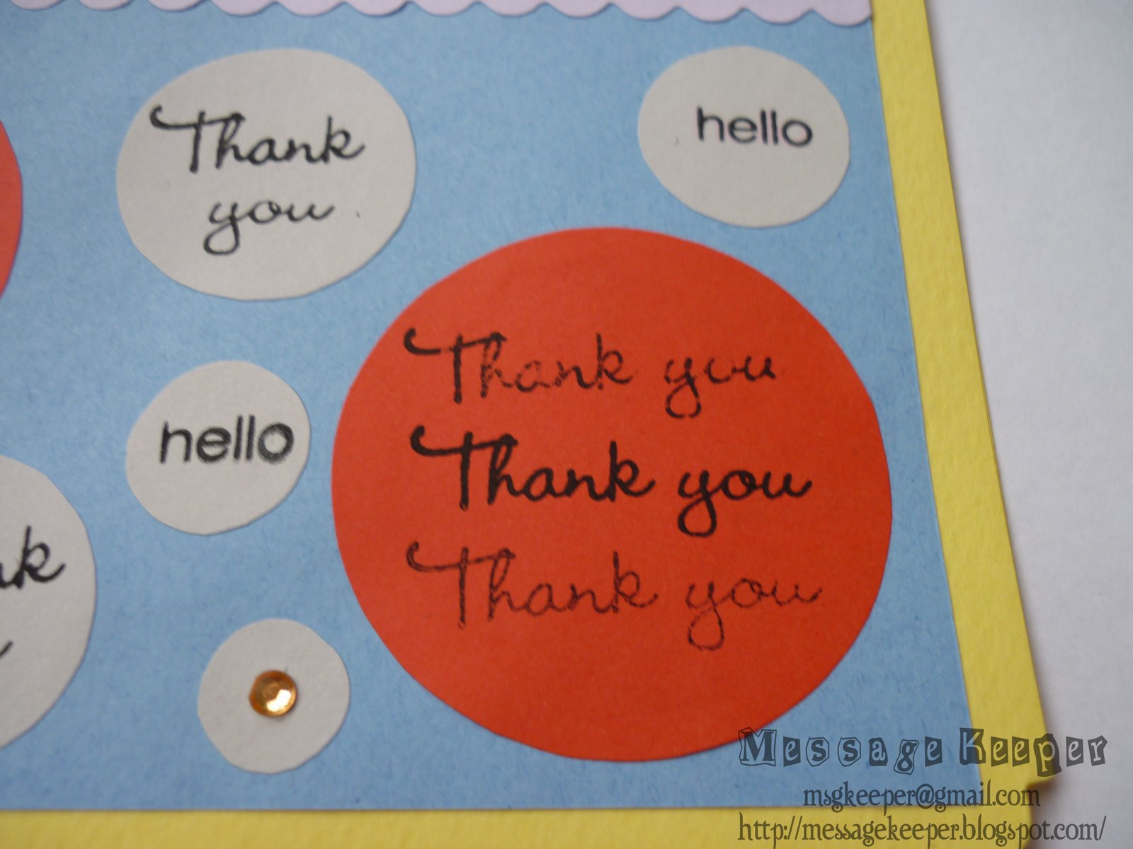Message Keeper: Hello and Thank You Card (Sample)