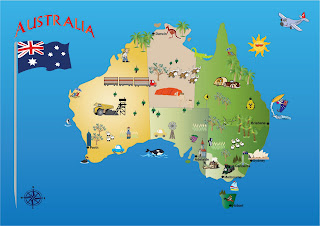 Michelle's Creative Blog: Australia Map for Kids 3-6 years old