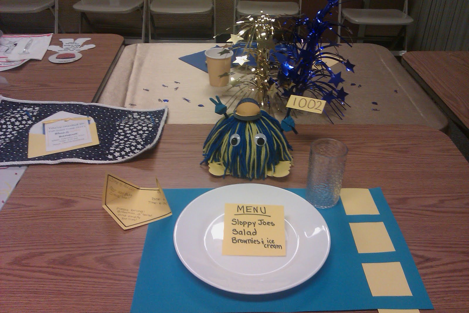 Pony Express District Cub Scouts: Blue & Gold Table Decorations
