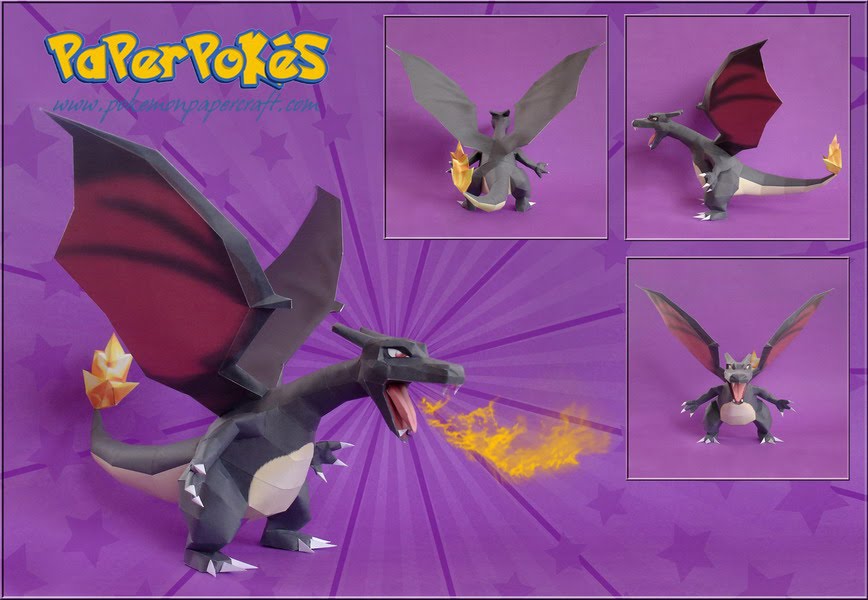 PaperPokés - Pokémon Papercraft: CHARIZARD (Happy New Year 2011)