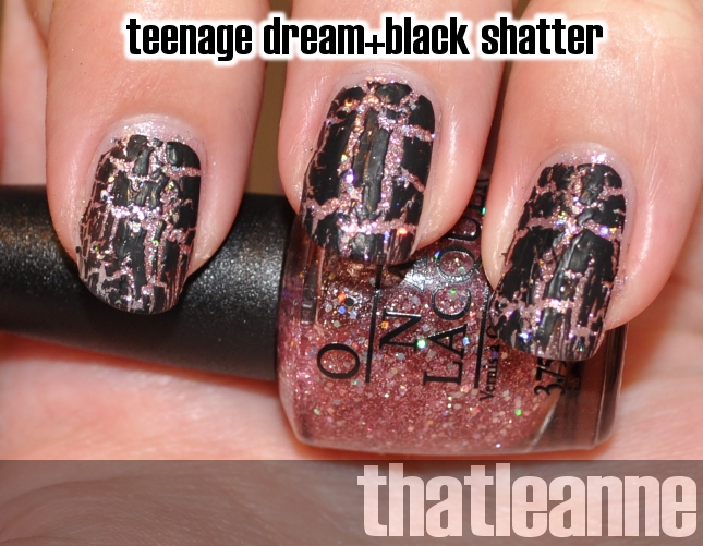thatleanne: Katy Perry OPI Black Shatter - swatches and other experiments