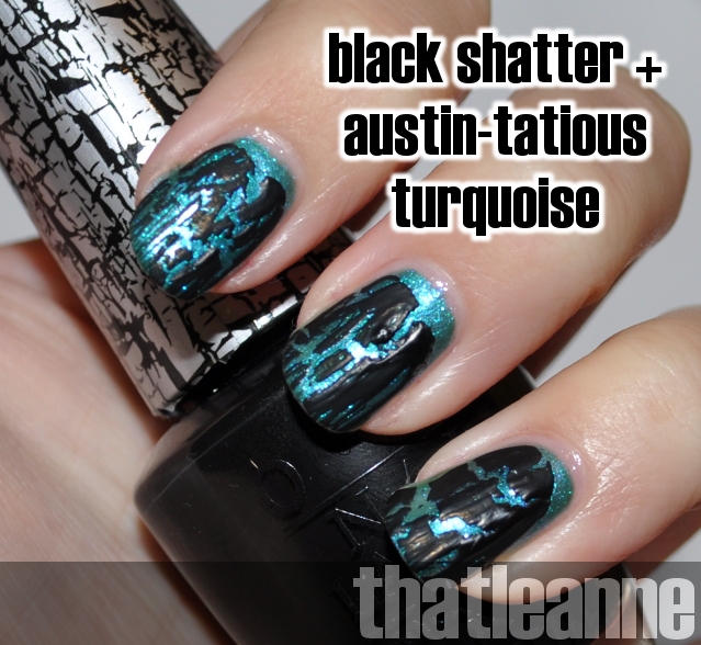 thatleanne: Katy Perry OPI Black Shatter - swatches and other experiments