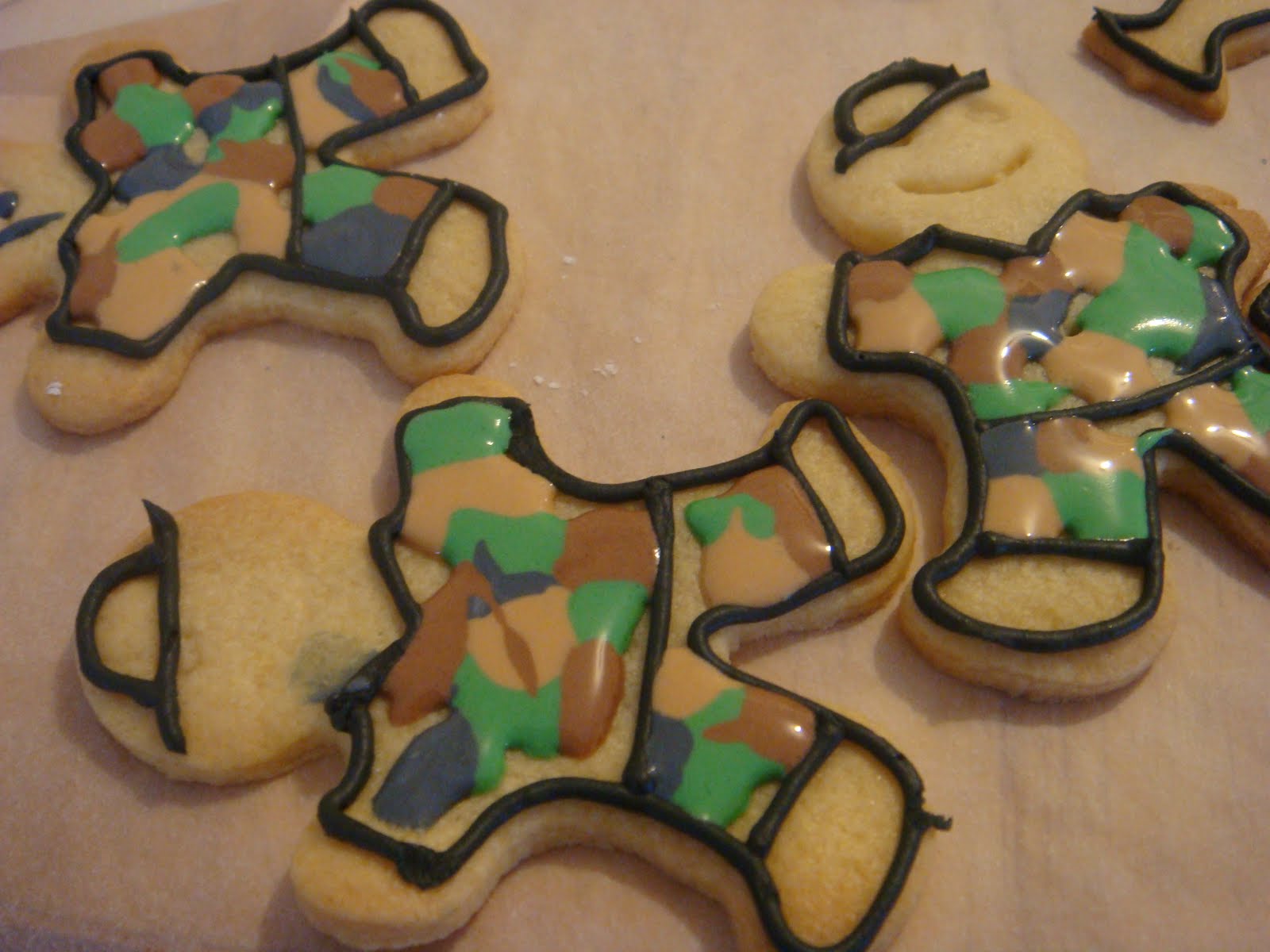 butter hearts sugar: Army Man Cookies